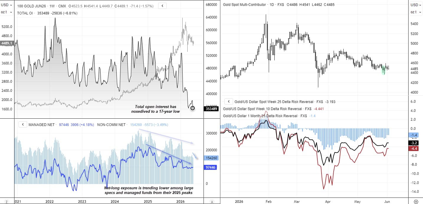 Gold Outlook: Bulls Eye Rebound, Though Futures Exposure Remains Weak
