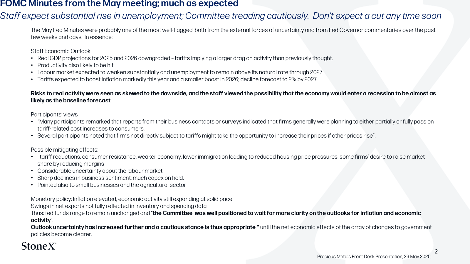 Precious Metals Talking points 052925: FOMC minutes slightly m…