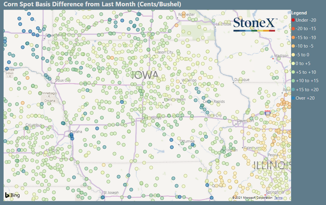 Iowa Corn Basis Maps