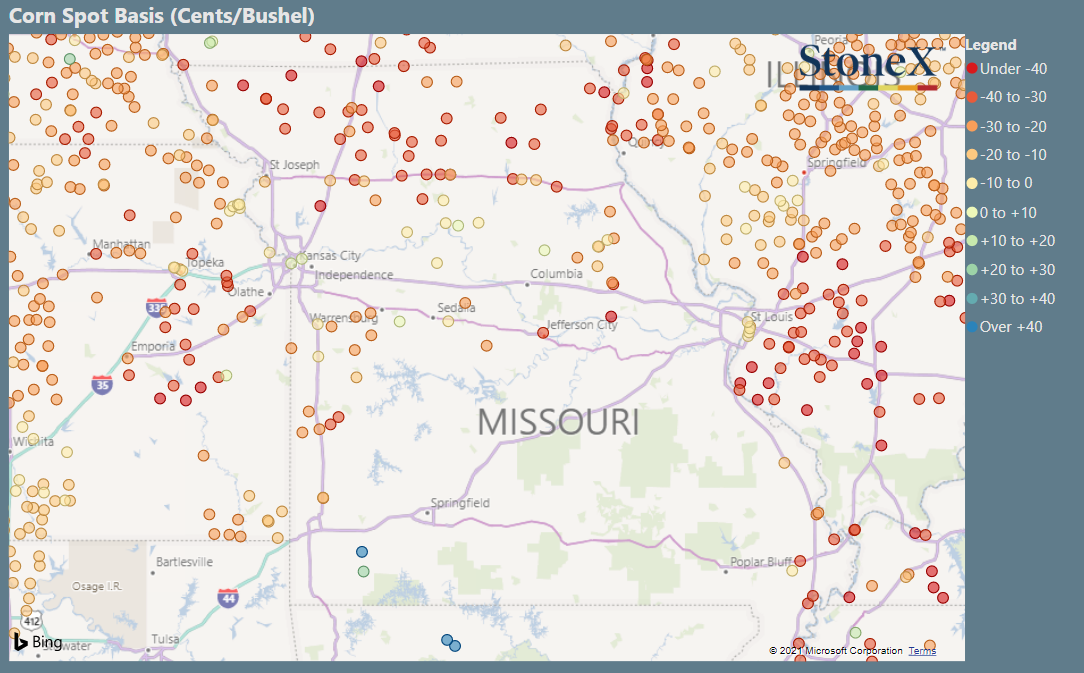 Missouri Corn Basis Maps