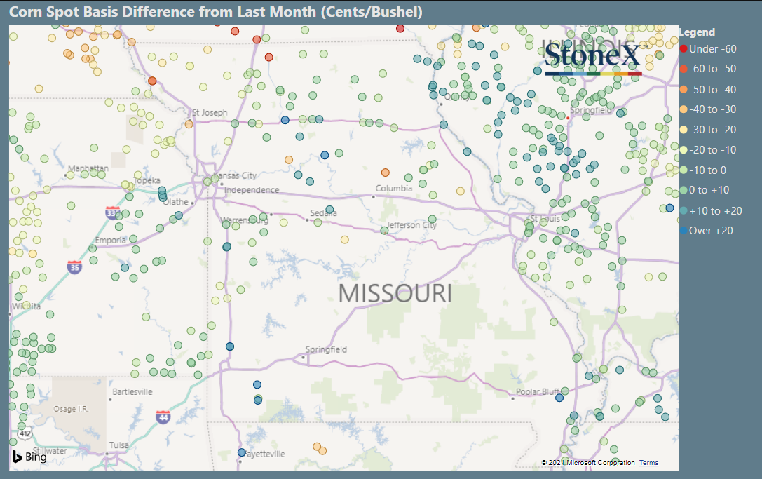 Missouri Corn Basis Maps