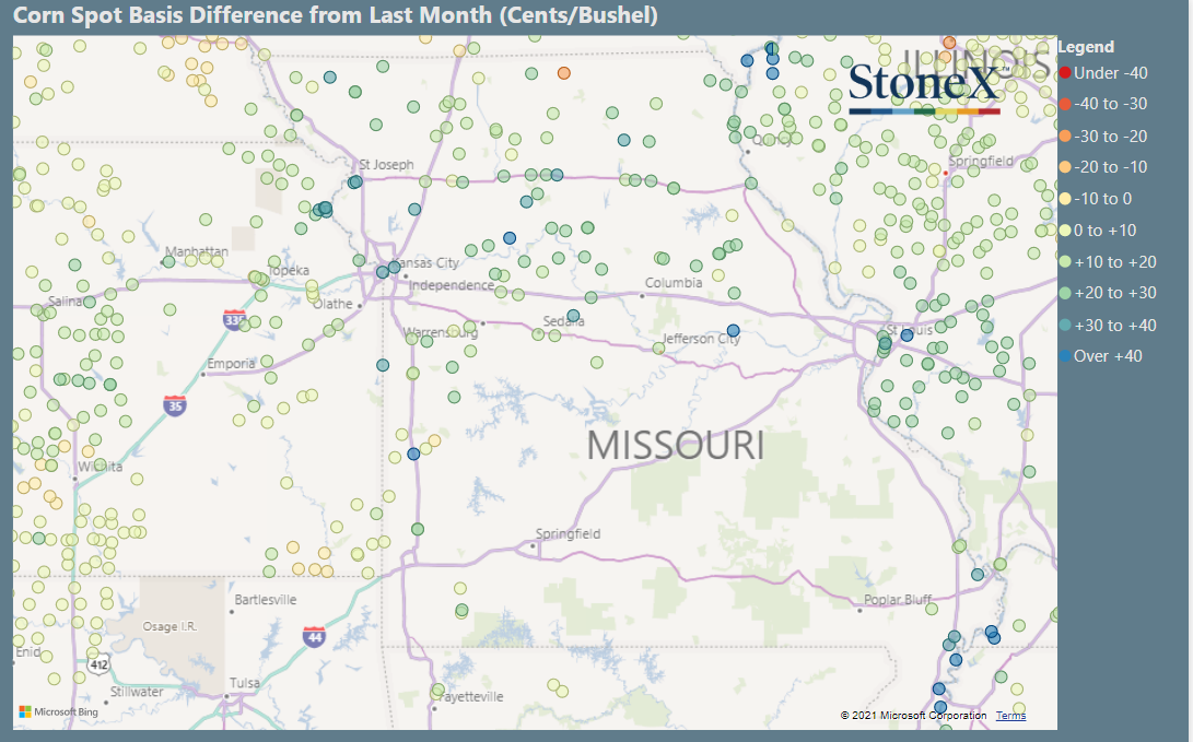 Missouri Corn Basis Maps