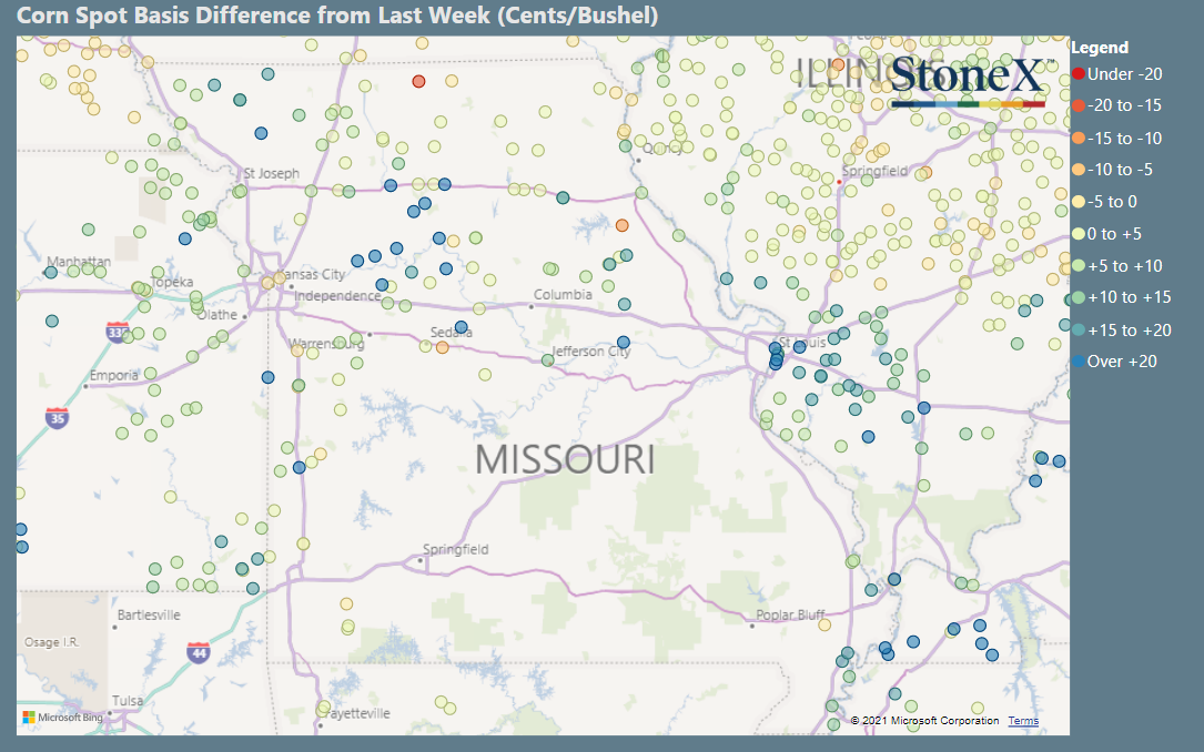 Missouri Corn Basis Maps
