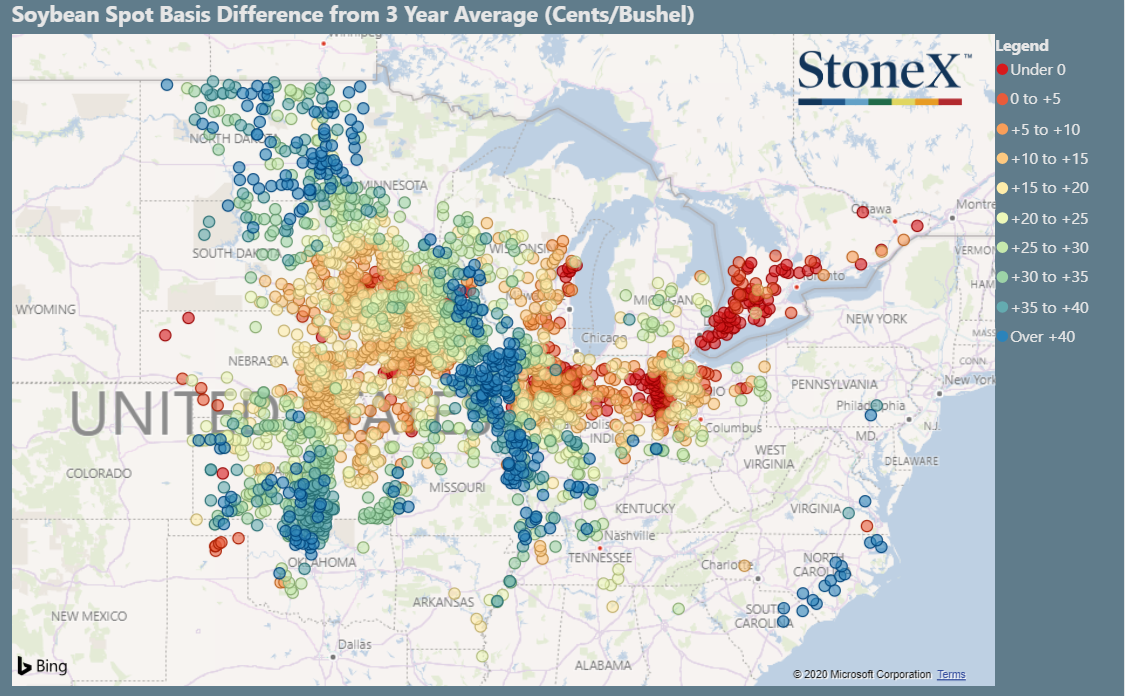 U.S. Soybean Basis Maps