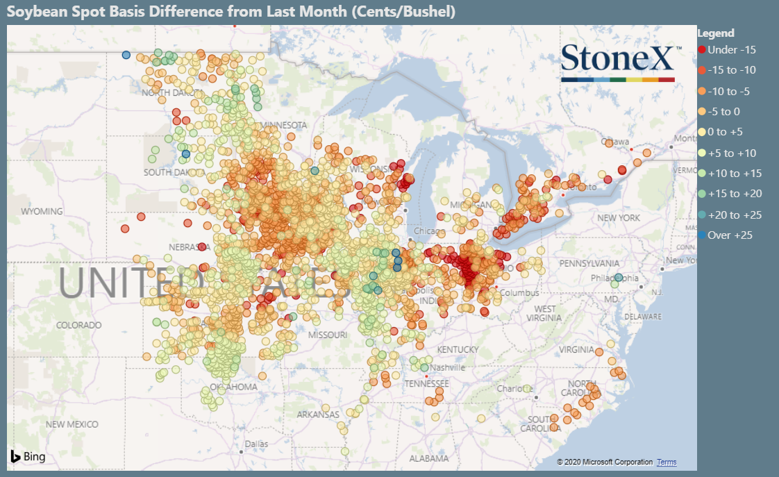 U.S. Soybean Basis Maps