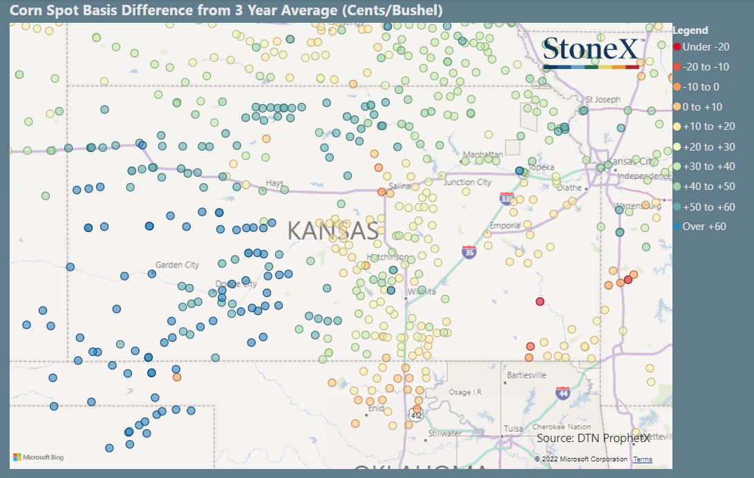 Kansas Corn Basis Maps - StoneX Digital