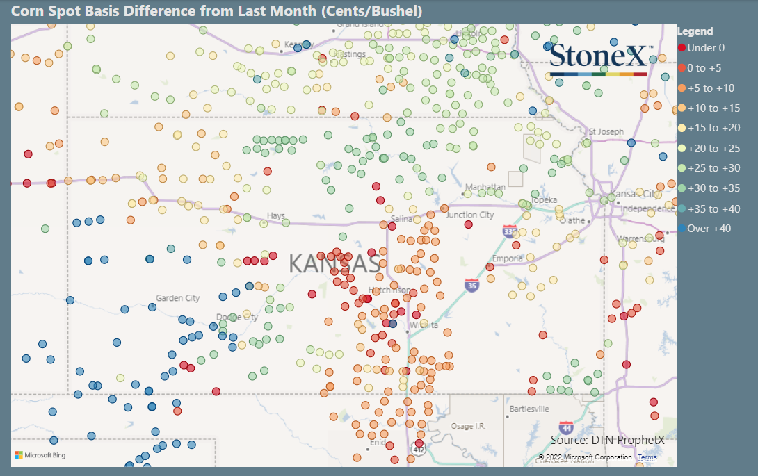 Kansas Corn Basis Maps - StoneX Digital