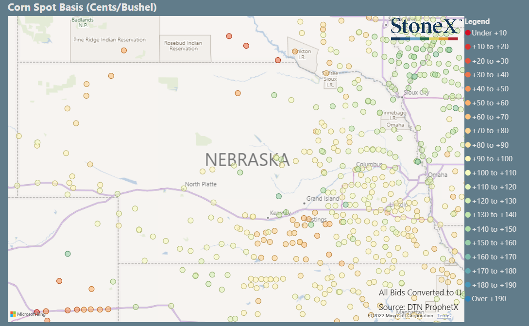 Nebraska Corn Basis Maps - StoneX Digital