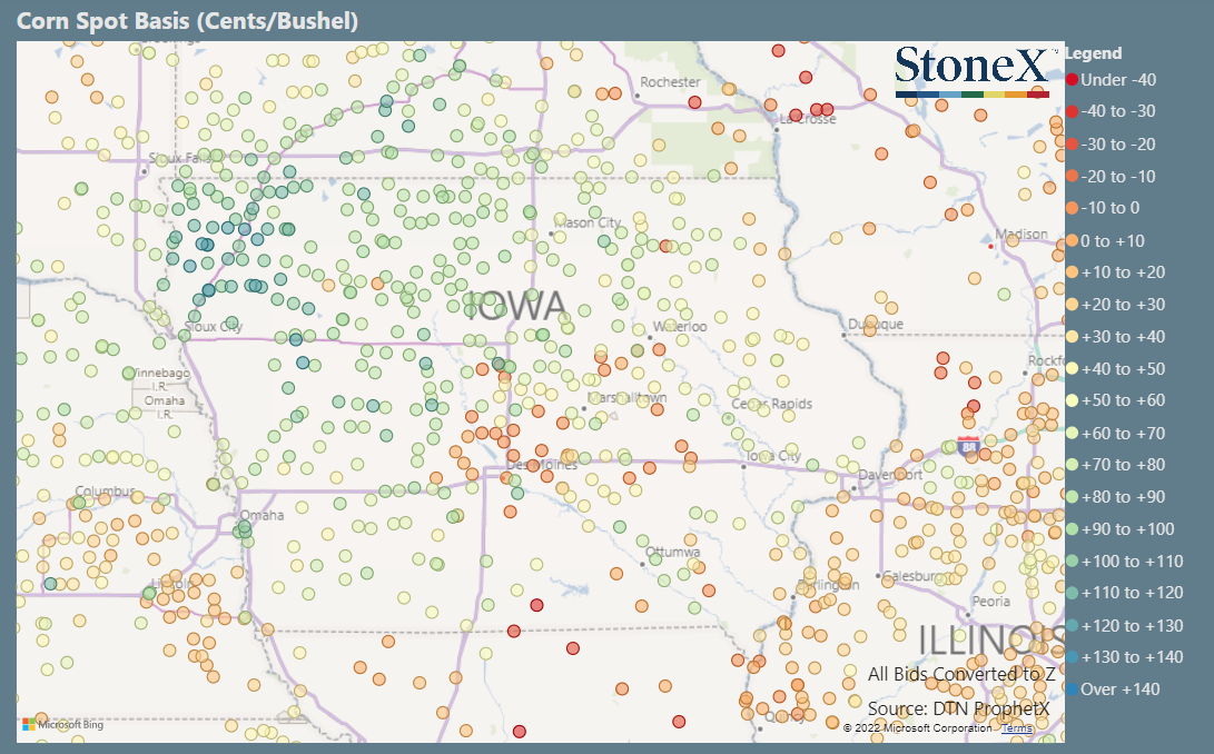 Iowa Corn Basis Maps