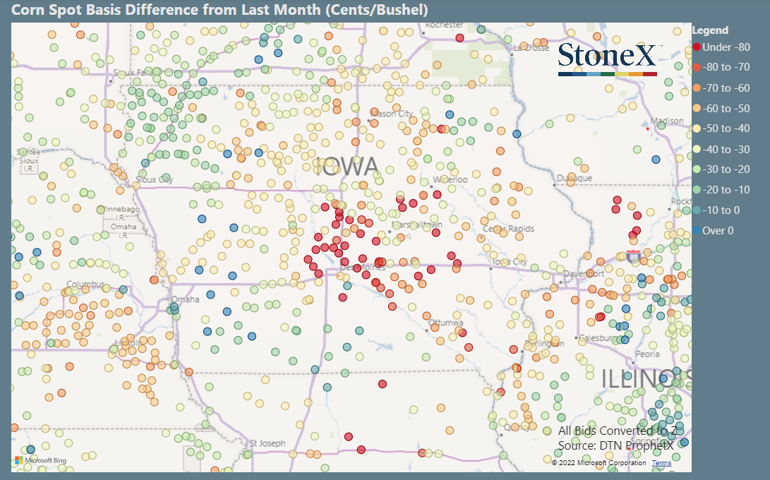 Iowa Corn Basis Maps