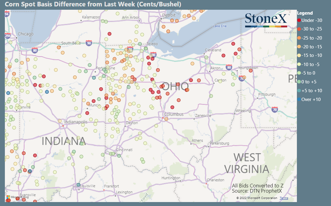 Ohio Corn Basis Maps