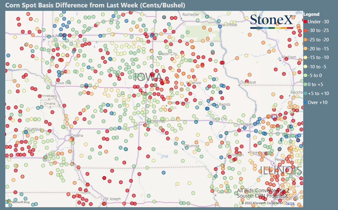 Iowa Corn Basis Maps