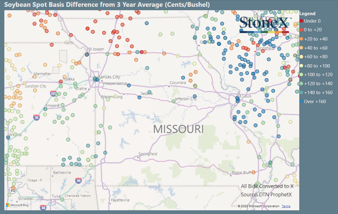 Missouri Soybean Basis Maps
