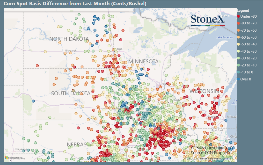 Minnesota Corn Basis Maps