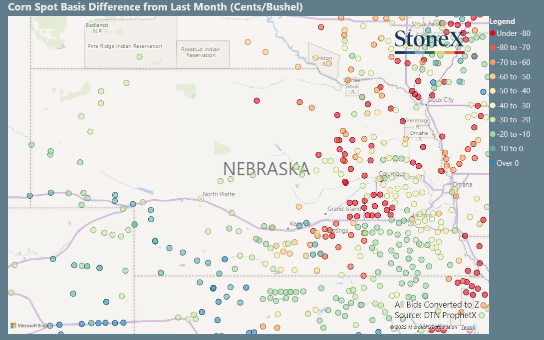 Nebraska Corn Basis Maps