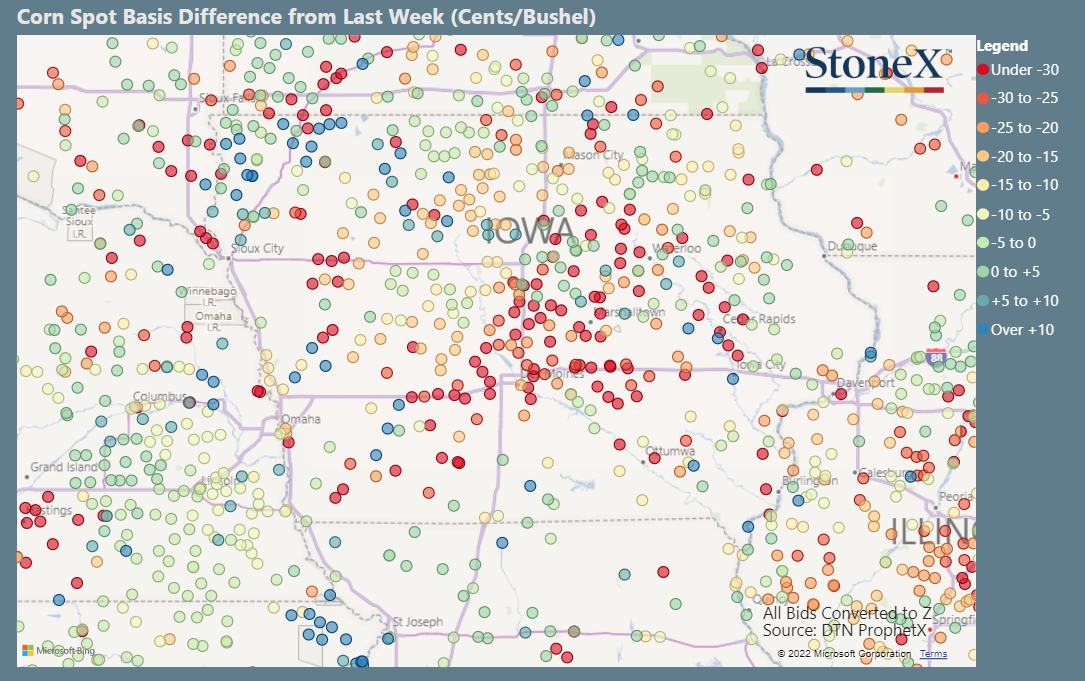 Iowa Corn Basis Maps