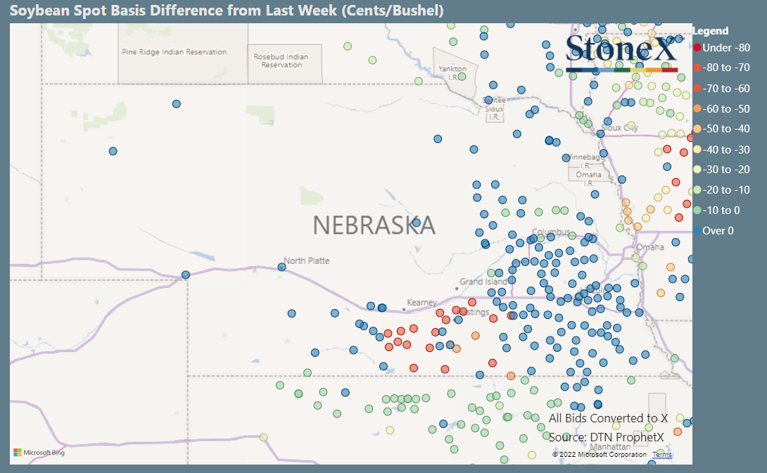 Nebraska Soybean Basis Maps