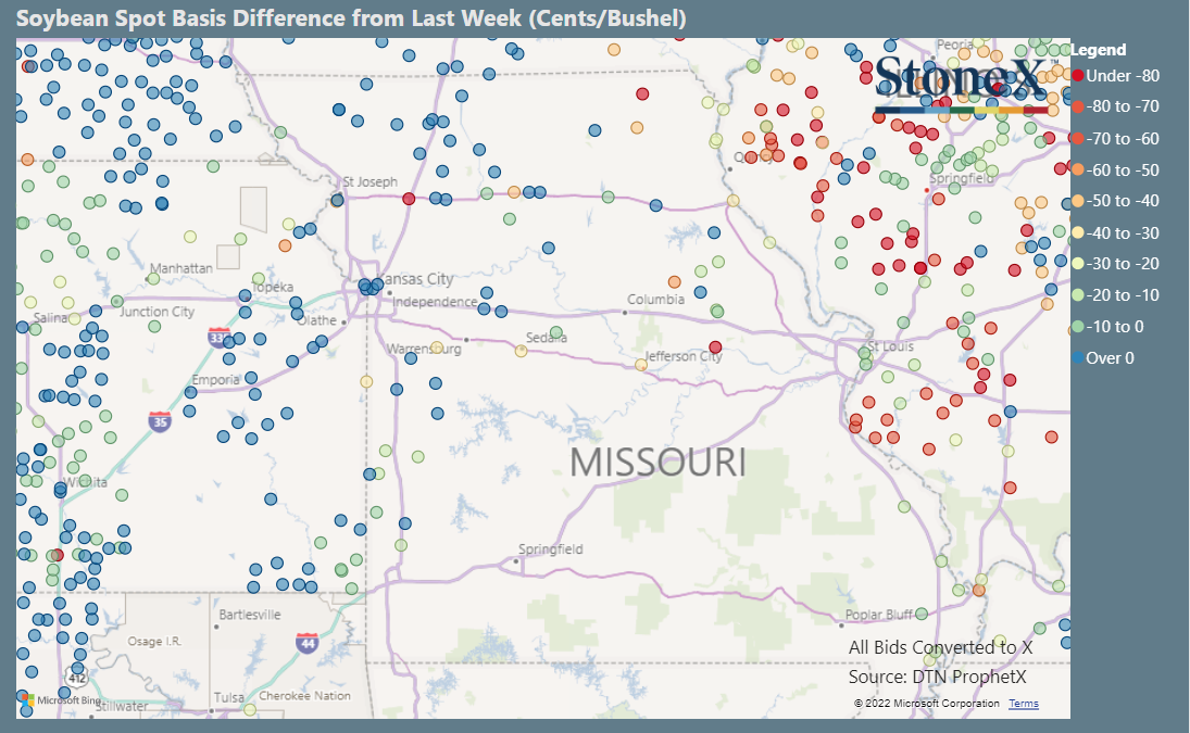 Missouri Soybean Basis Maps