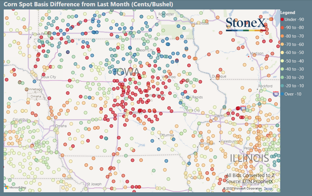 Iowa Corn Basis Maps