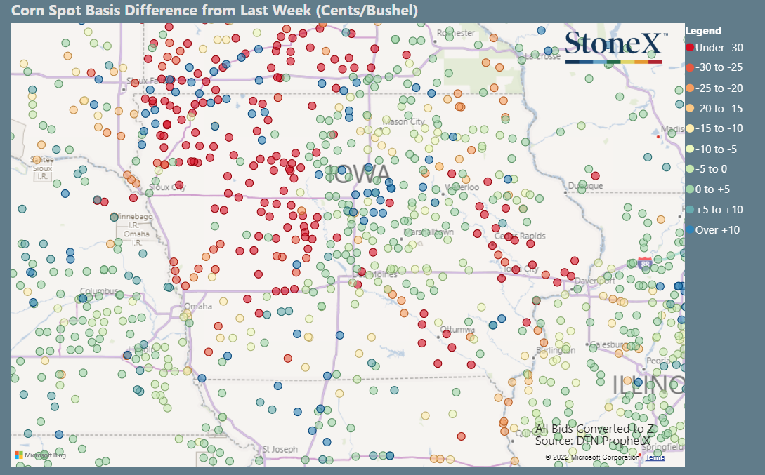Iowa Corn Basis Maps