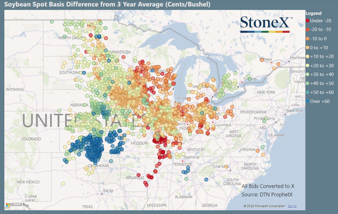 U.S. Soybean Basis Maps