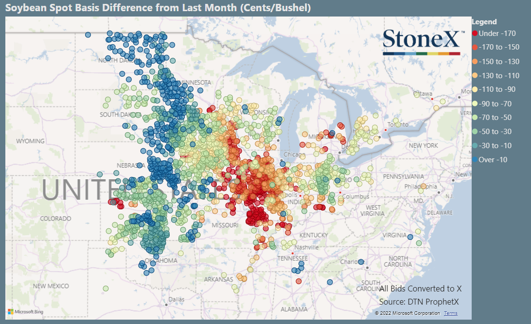 U.S. Soybean Basis Maps
