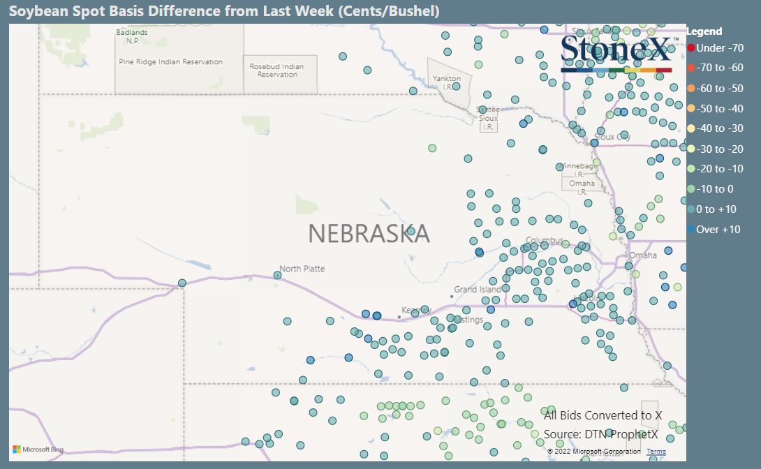 Nebraska Soybean Basis Maps