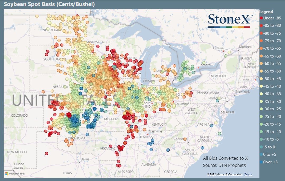 U.S. Soybean Basis Maps
