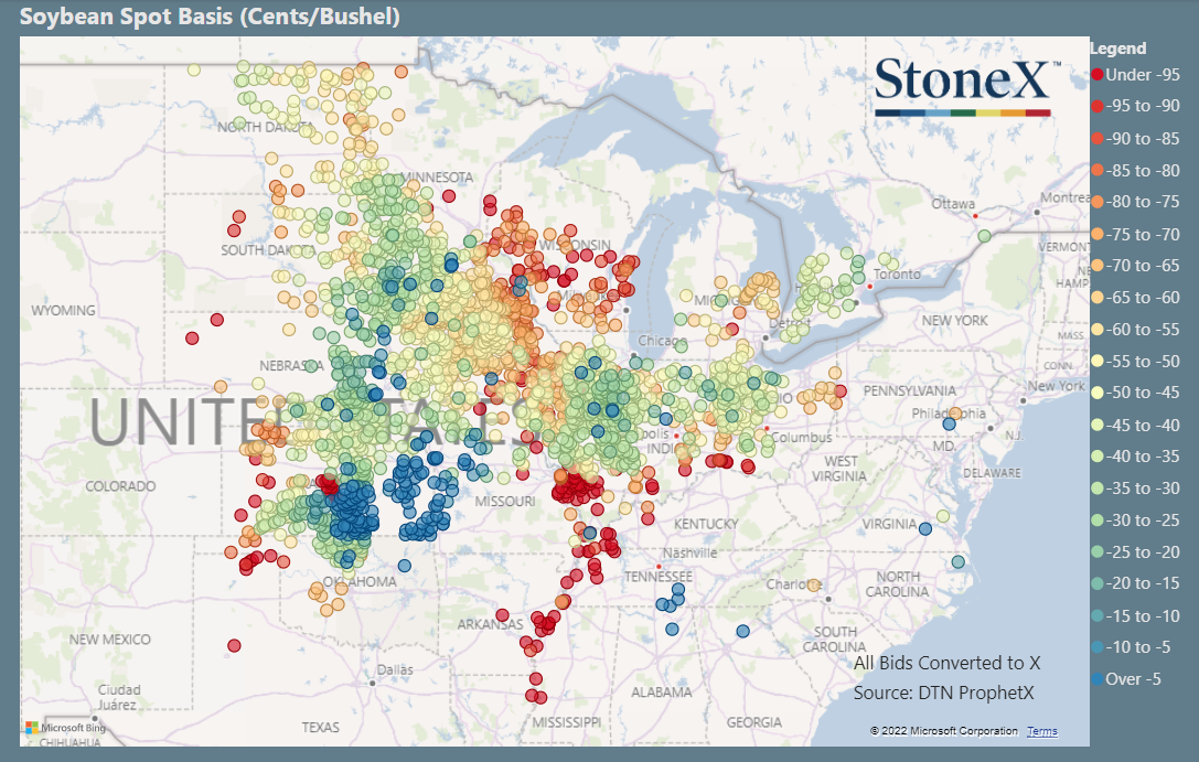 U.S. Soybean Basis Maps