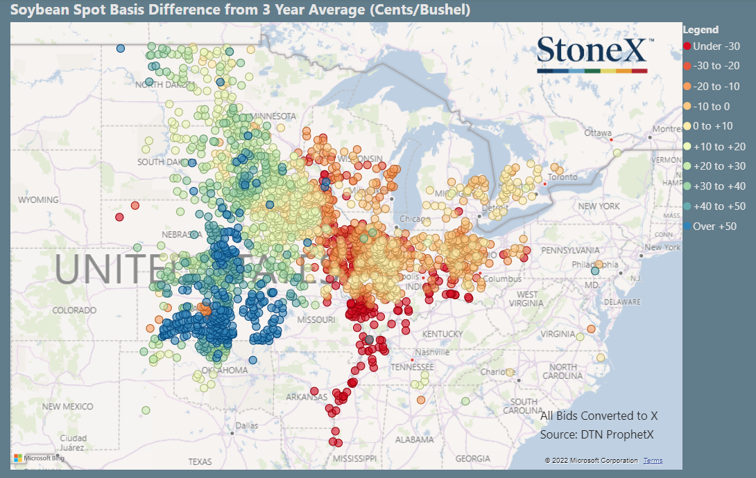 U.S. Soybean Basis Maps