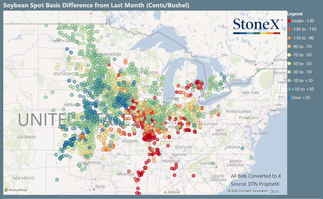 U.S. Soybean Basis Maps