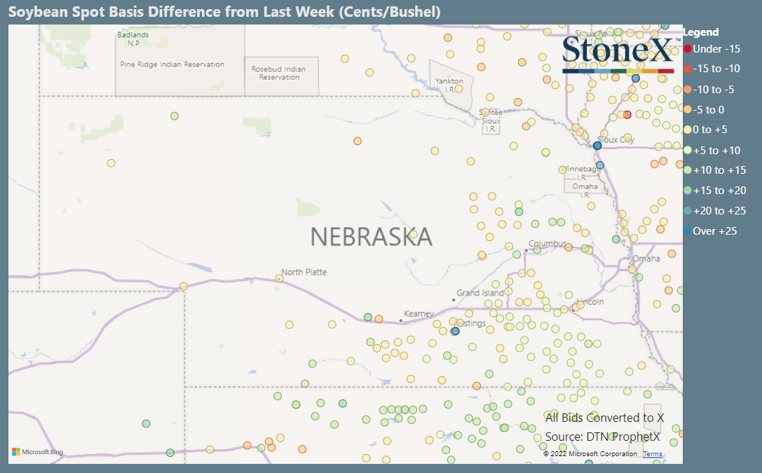 Nebraska Soybean Basis Maps