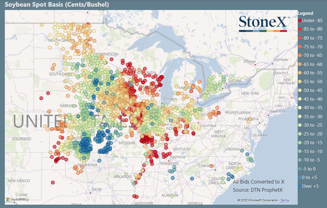 U.S. Soybean Basis Maps