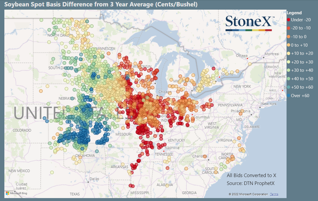 U.S. Soybean Basis Maps