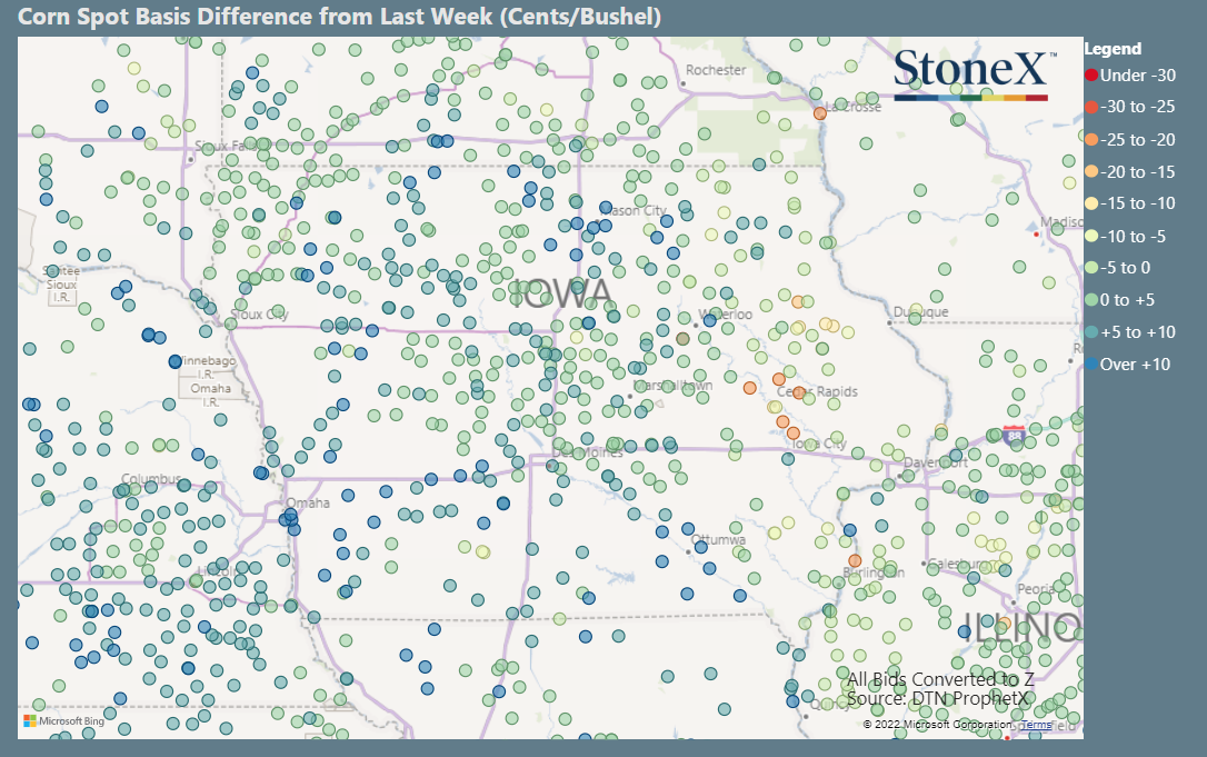 Iowa Corn Basis Maps