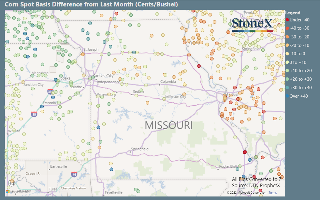 Missouri Corn Basis Maps