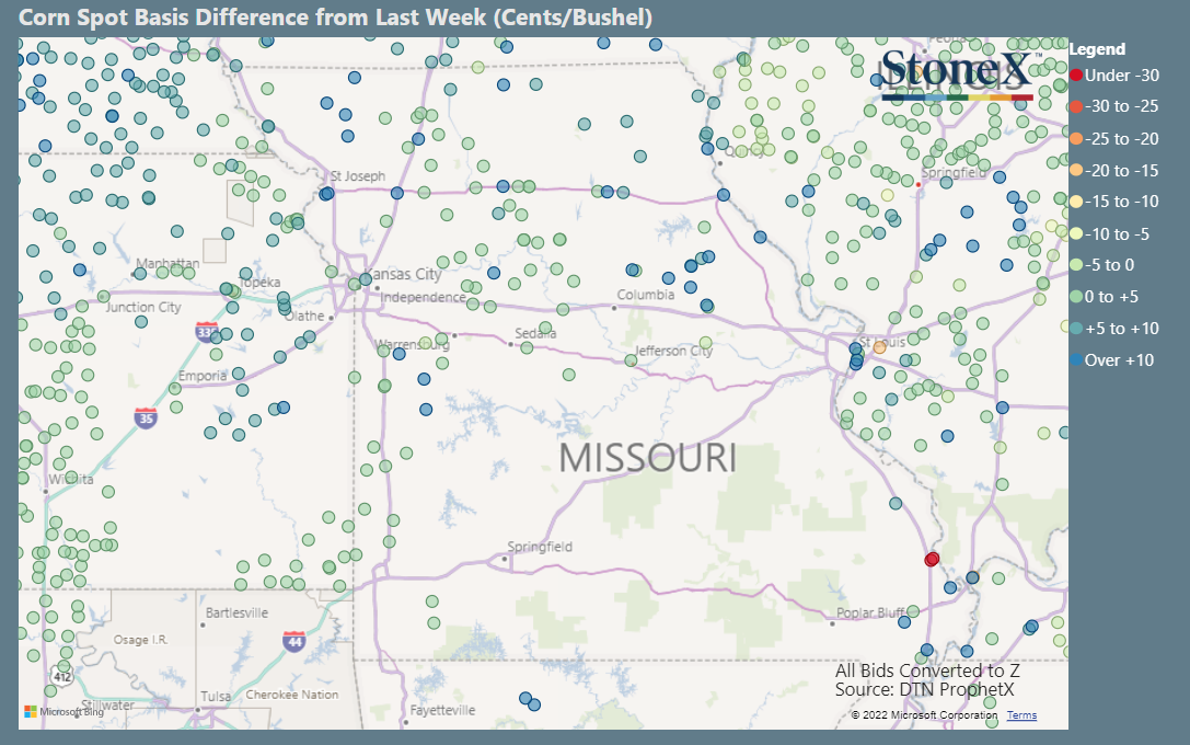Missouri Corn Basis Maps