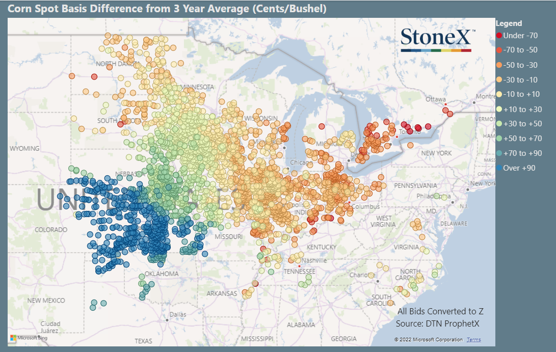 U.S. Corn Basis Maps - StoneX Digital