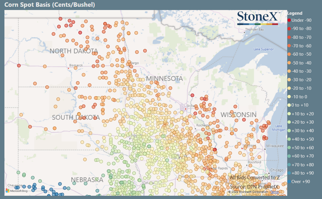 Minnesota Corn Basis Maps