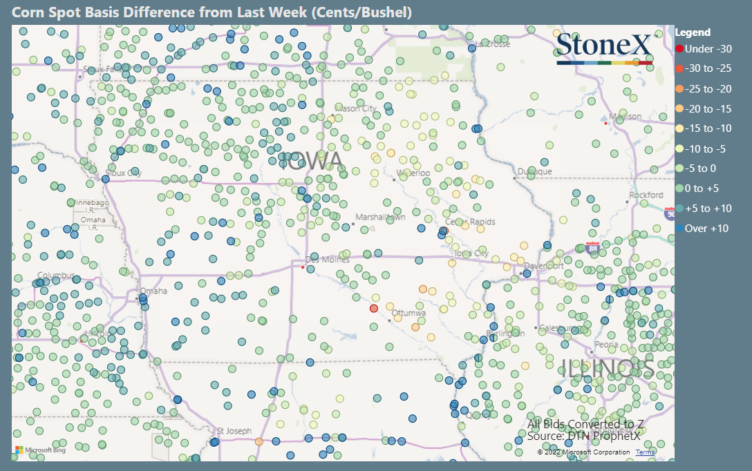 Iowa Corn Basis Maps
