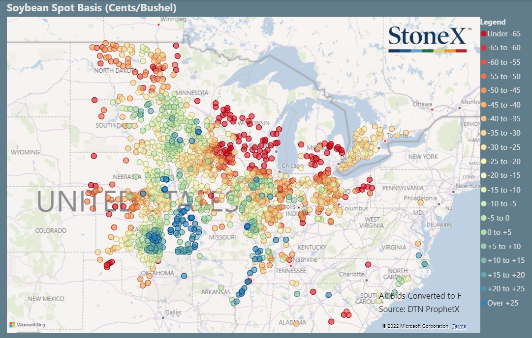 U.S. Soybean Basis Maps