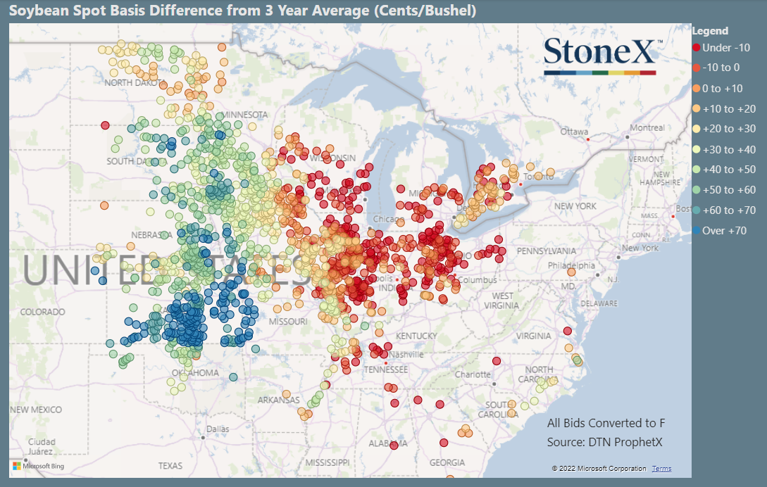 U.S. Soybean Basis Maps