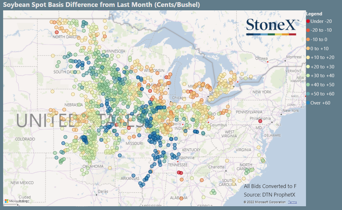 U.S. Soybean Basis Maps