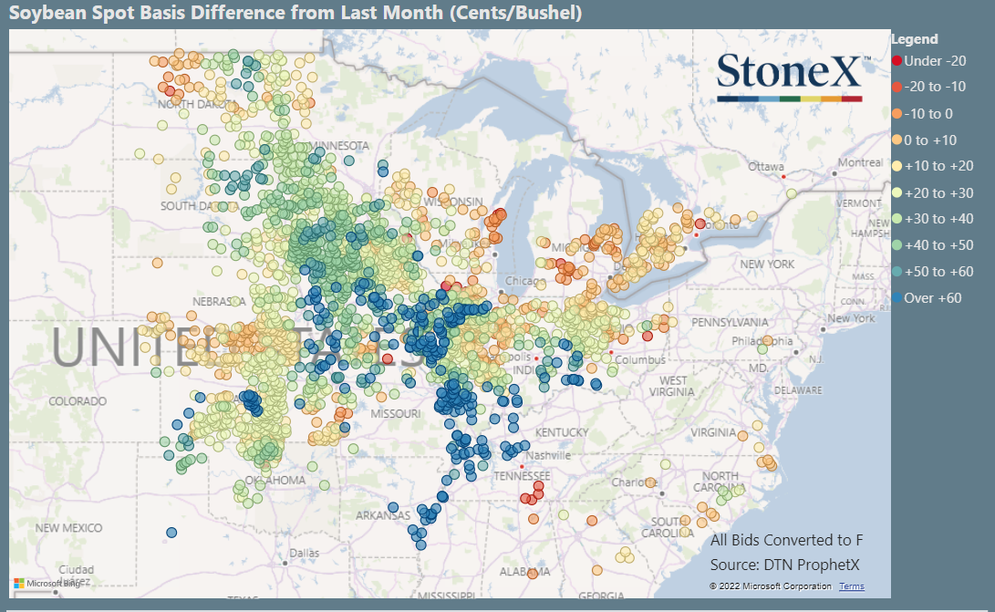 U.S. Soybean Basis Maps