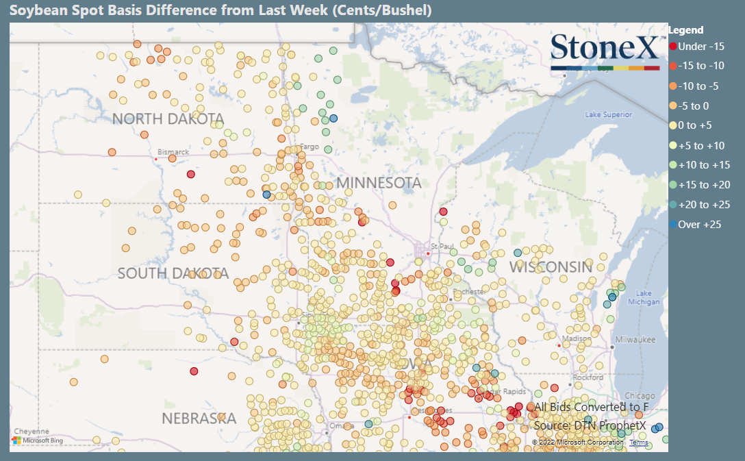 Minnesota Soybean Basis Maps