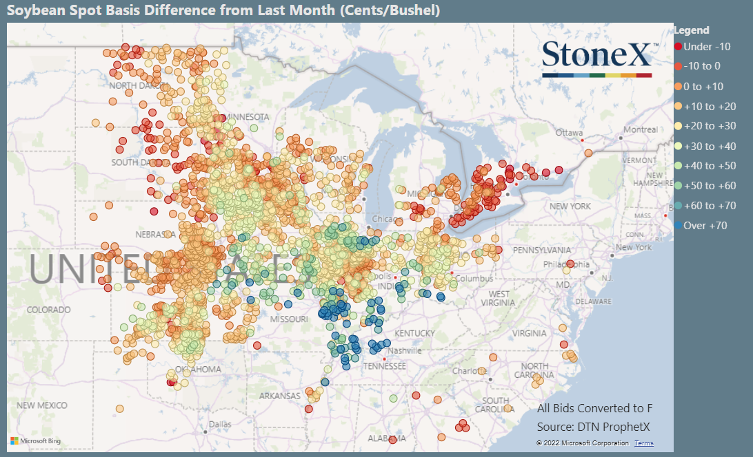 U.S. Soybean Basis Maps