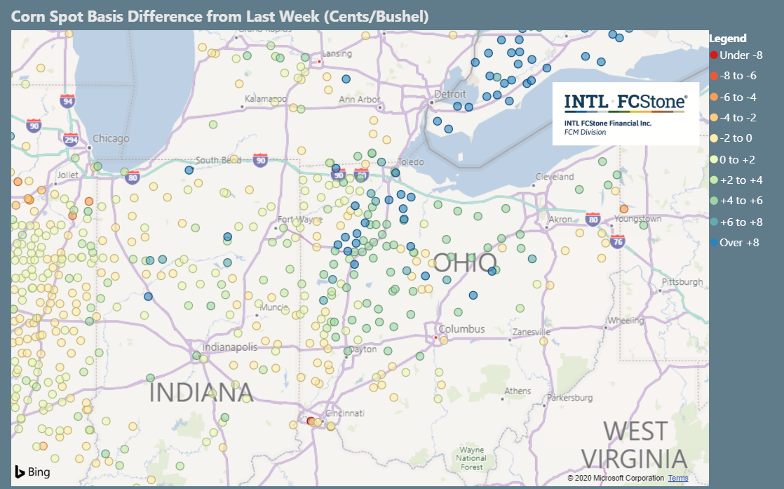 Ohio Corn Basis Maps