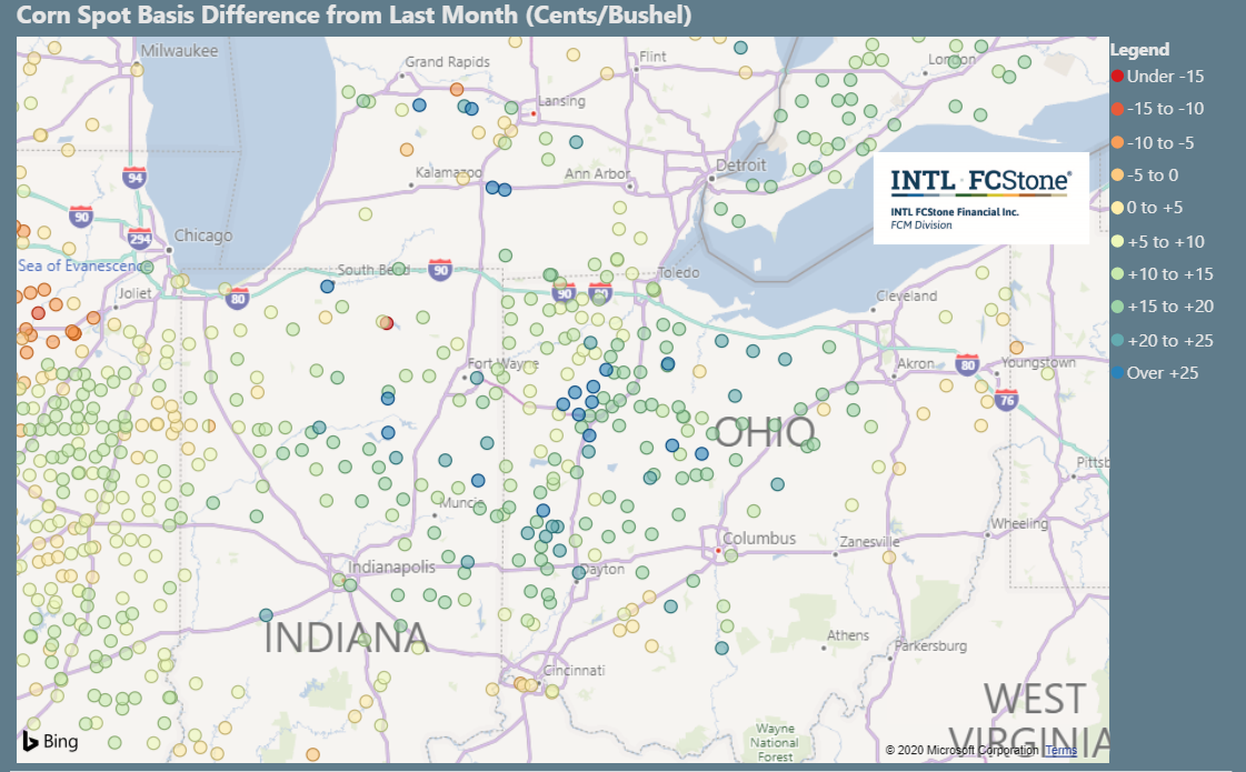 Ohio Corn Basis Maps