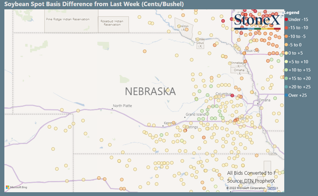 Nebraska Soybean Basis Maps