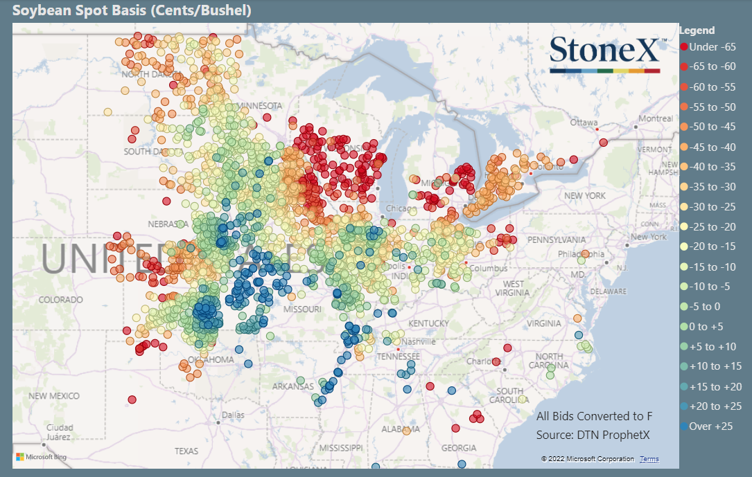 U.S. Soybean Basis Maps